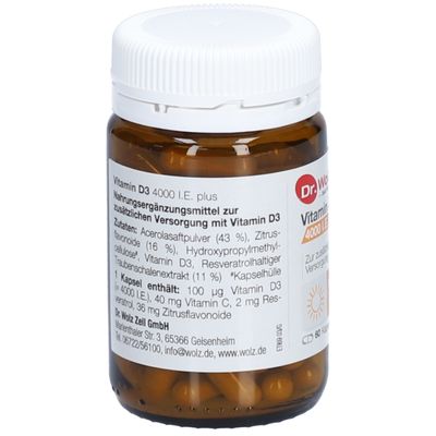 Dr. Wolz Vitamin D3 4000 I.E. plus 60 St - Shop Apotheke