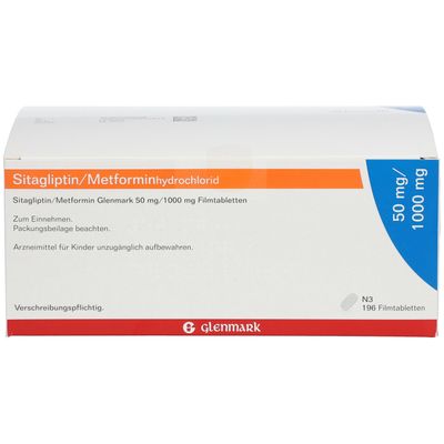 SITAGLIPTIN/Metformin Glenmark 50 mg/1000 mg FTA 196 St mit dem E ...