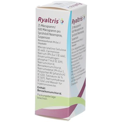 RYALTRIS 25 µg/600 µg/Sprühst.Nasenspr.240 Spr.St. 29 g mit dem E ...