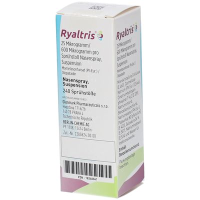 RYALTRIS 25 µg/600 µg/Sprühst.Nasenspr.240 Spr.St. 29 g mit dem E ...