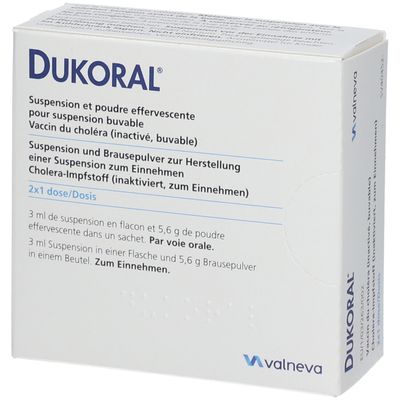 DUKORAL Suspension und Brauseplv.z.H.Susp.z.Einn. 2x1 St mit dem E ...
