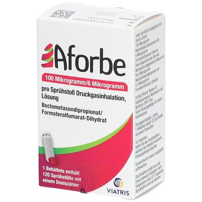 AFORBE 100 µg/6 µg 120 Hub Dosieraerosol 1 St mit dem E-Rezept kaufen ...