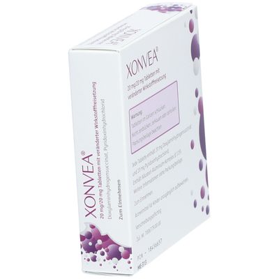 XONVEA 20 mg/20 mg Tabl.m.veränd.Wirkst.-Freis. 20 St mit dem E-Rezept ...