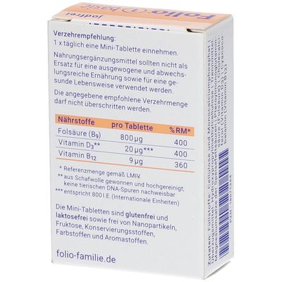 FOLIO 1 basic jodfrei Filmtabletten 90 St - Shop Apotheke