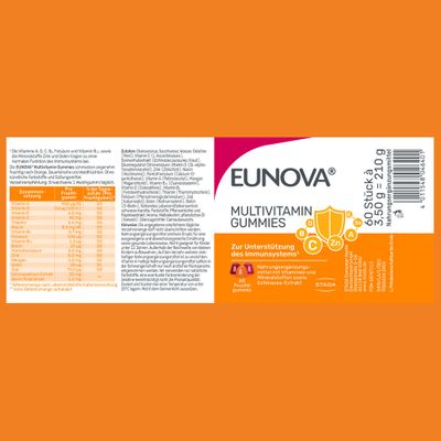 EUNOVA® Multivitamin Gummies unterstützen das Immunsystem 60 St - Shop ...