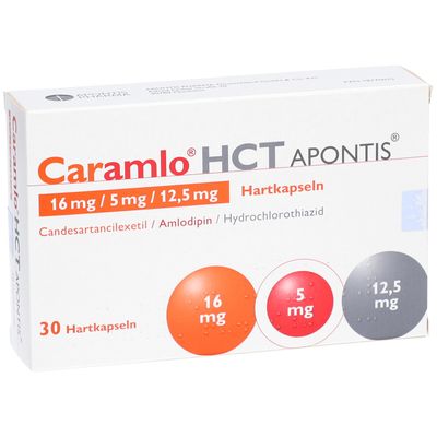 CARAMLO HCT APONTIS 16 mg/5 mg/12,5 mg Hartkaps. 30 St mit dem E-Rezept ...