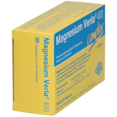 Verla-Pharm Magnesium Verla® 400 Kapseln Hochdosiertes Magnesium 30 St ...