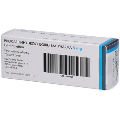 PILOCARPINHYDROCHLORID Bay Pharma 5 mg Filmtabl. 84 St mit dem E-Rezept kaufen - Shop Apotheke