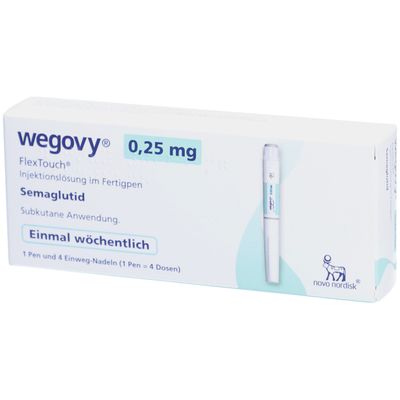WEGOVY 0,25 mg FlexTouch Injektionslsg.Fertigpen 1x1,5 ml mit dem E-Rezept kaufen - Shop Apotheke