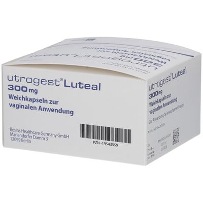 UTROGEST Luteal 300 mg Weichkaps.z.vaginal.Anwend. 30 St mit dem E ...