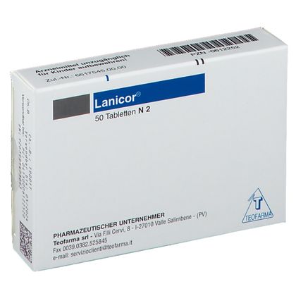 Lanicor® 25 mg Digoxin 50 St - shop-apotheke.com