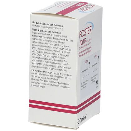 Foster 100/6 µg 120 Hub Dosieraerosol 2 St - shop-apotheke.com