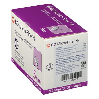 BD MICRO-FINE+ Pen-Nadeln 0,25x5 mm 31 G 100 St - shop-apotheke.com
