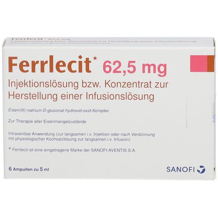 Ferrlecit® 62,5 mg 6x5 ml mit dem E-Rezept kaufen - Shop Apotheke