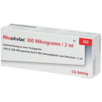 Rhophylac® 300 µg/2 ml 1x2 ml mit dem E-Rezept kaufen - Shop Apotheke