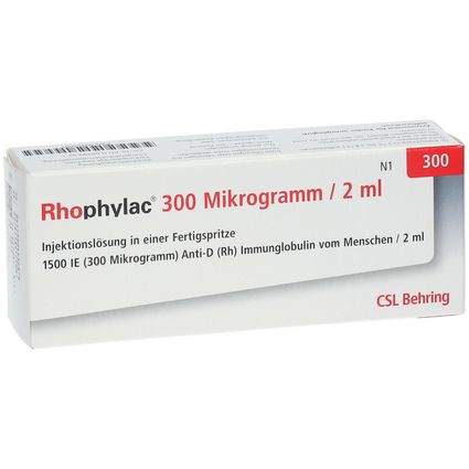 Rhophylac® 300 µg/2 ml 1x2 ml mit dem E-Rezept kaufen - Shop Apotheke