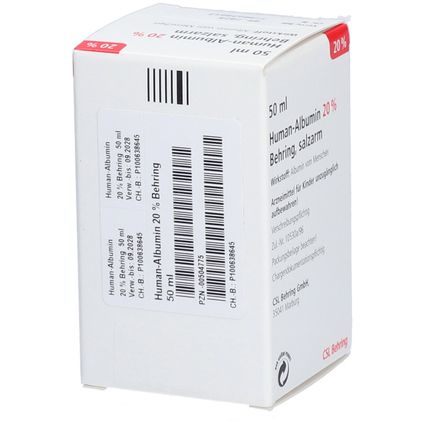 Human Albumin 20% Behring 50 ml mit dem E-Rezept kaufen - Shop Apotheke