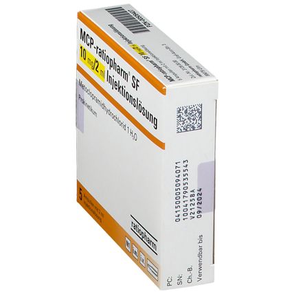 MCP-ratiopharm® SF 10 mg/2 ml 5 St mit dem E-Rezept kaufen - Shop Apotheke