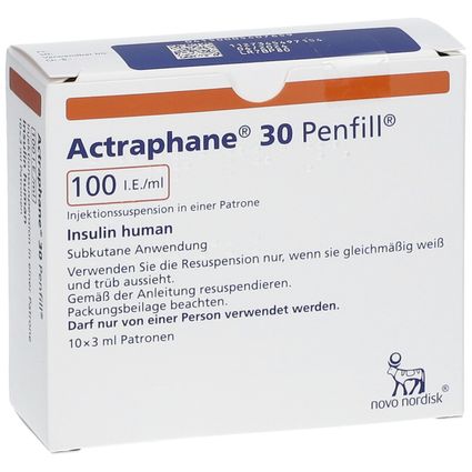 Actraphane® 30 Penfill® 100 I.E./ml 10x3 ml mit dem E-Rezept kaufen ...