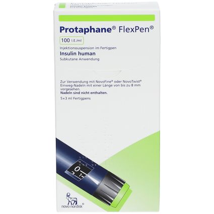 Protaphane® FlexPen® 100 I.E./ml 5x3 ml mit dem E-Rezept kaufen - Shop ...
