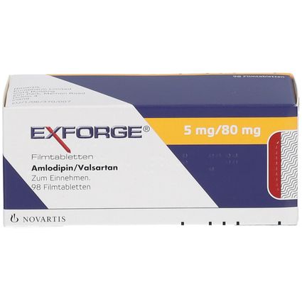 Exforge® 5 mg/80 mg 98 St mit dem E-Rezept kaufen - Shop Apotheke