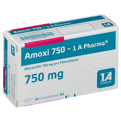 Amoxi 750 1A Pharma® 20 St mit dem E-Rezept kaufen - Shop Apotheke