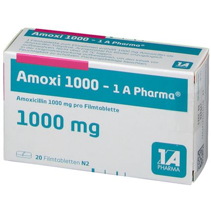 Amoxi 1000 1A Pharma® 20 St mit dem E-Rezept kaufen - Shop Apotheke