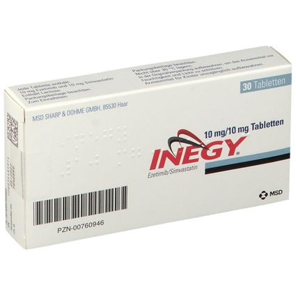 INEGY® 10 mg/10 mg 30 St mit dem E-Rezept kaufen - Shop Apotheke