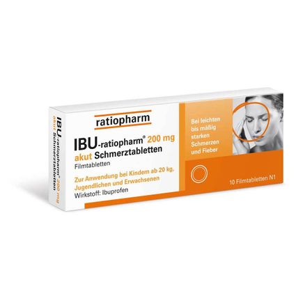 IBU-ratiopharm® 200 mg akut Schmerztabletten 10 St - Shop Apotheke