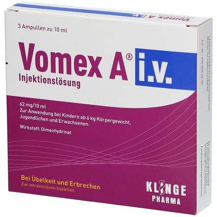 Vomex A® i.v. 62 mg/10 ml 3x10 ml mit dem E-Rezept kaufen - Shop Apotheke