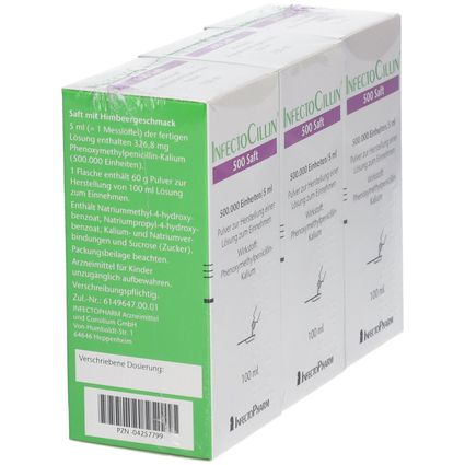 InfectoCillin® 500 Saft 3x100 ml mit dem E-Rezept kaufen - Shop Apotheke