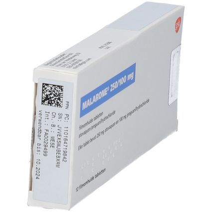 Malarone 250 mg/100 mg 12 St mit dem E-Rezept kaufen - Shop Apotheke