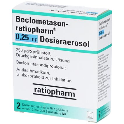 Beclometason-ratiopharm® 0,25 mg 2 St mit dem E-Rezept kaufen - Shop ...