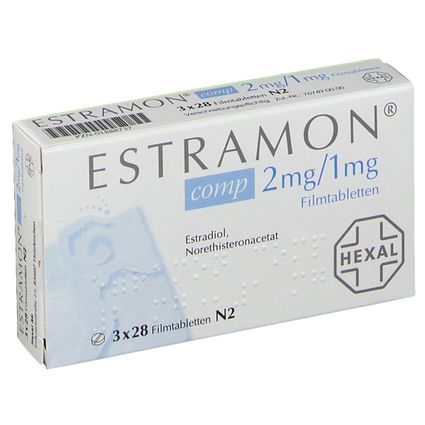 ESTRAMON® comp 2 mg/1 mg 3x28 St mit dem E-Rezept kaufen - Shop Apotheke