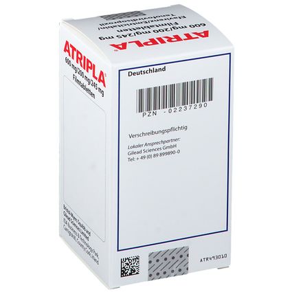ATRIPLA® 600 mg/200 mg/245 mg 30 St mit dem E-Rezept kaufen - Shop Apotheke