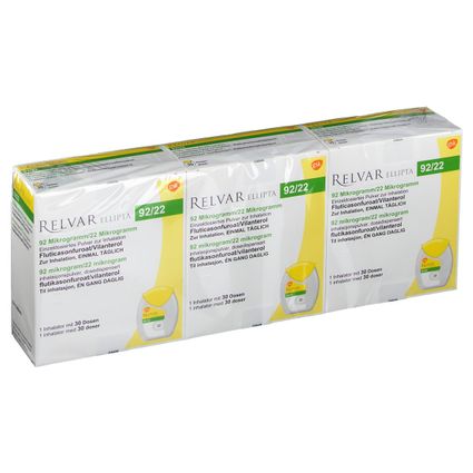 RELVAR® ELLIPTA® 92 Mikrogramm/22 Mikrogramm 3x30 St mit dem E-Rezept ...