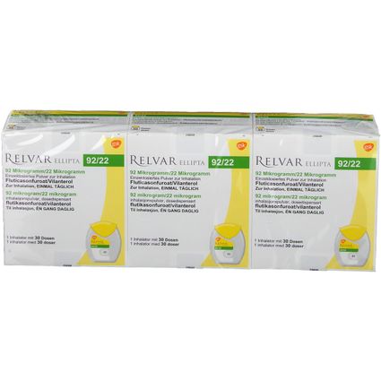 RELVAR® ELLIPTA® 92 Mikrogramm/22 Mikrogramm 3x30 St mit dem E-Rezept ...