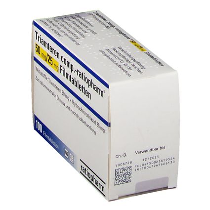 Triamteren comp.-ratiopharm® 50 mg/25 mg 100 St mit dem E-Rezept kaufen ...