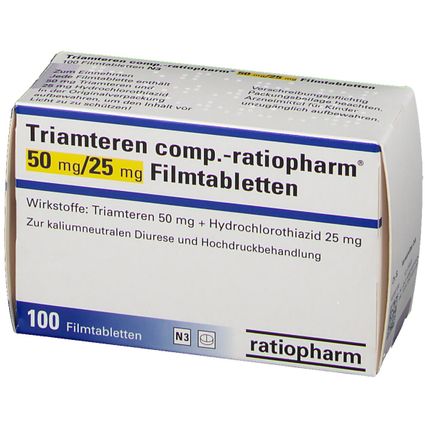 Triamteren comp.-ratiopharm® 50 mg/25 mg 100 St mit dem E-Rezept kaufen ...