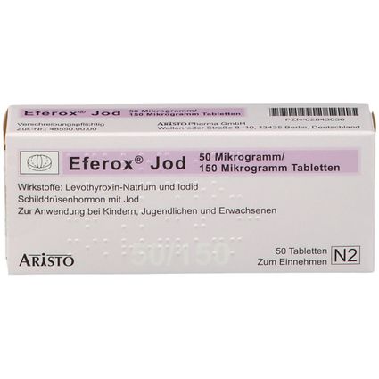 Eferox® Jod 50 µg/150 µg 50 St mit dem E-Rezept kaufen - Shop Apotheke