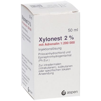 Xylonest® 2 % mit Adrenalin 1:200 000 50 ml mit dem E-Rezept kaufen ...