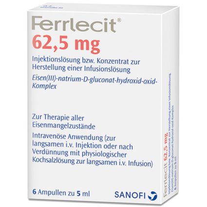 Ferrlecit® 62,5 mg 6x5 ml mit dem E-Rezept kaufen - Shop Apotheke