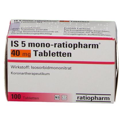 IS 5 mono-ratiopharm® 40 mg 100 St mit dem E-Rezept kaufen - Shop Apotheke