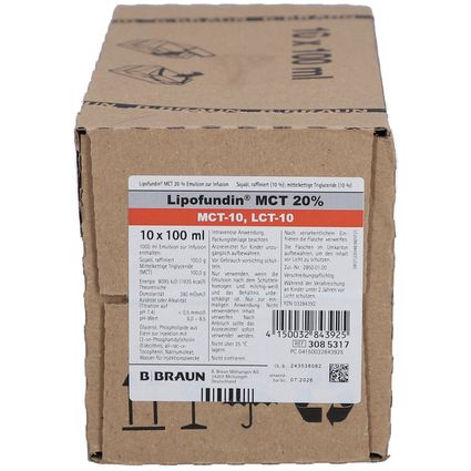 LIPOFUNDIN MCT 20% Glas 10x100 ml mit dem E-Rezept kaufen - Shop Apotheke