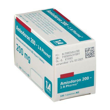 Amiodaron 200 1A Pharma® 100 St mit dem E-Rezept kaufen - Shop Apotheke
