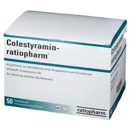 Colestyramin-ratiopharm® 50 St mit dem E-Rezept kaufen - Shop Apotheke