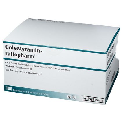Colestyramin-ratiopharm® 100 St mit dem E-Rezept kaufen - Shop Apotheke