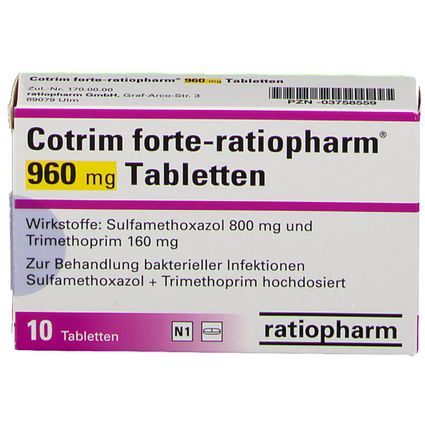 Cotrim forte-ratiopharm® 960 mg 10 St mit dem E-Rezept kaufen - Shop ...