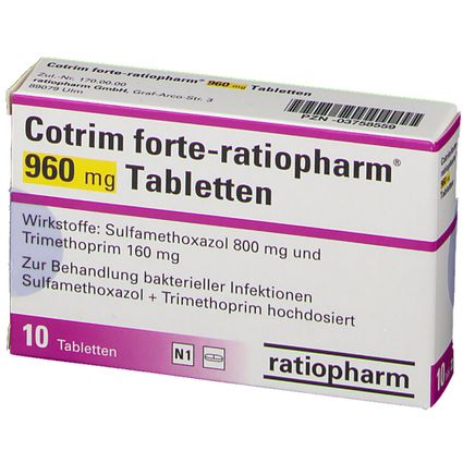 Cotrim forte-ratiopharm® 960 mg 10 St mit dem E-Rezept kaufen - Shop ...