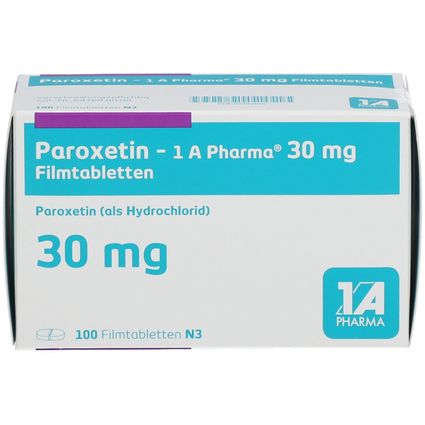 Paroxetin 1A Pharma® 30Mg 100 St mit dem E-Rezept kaufen - Shop Apotheke